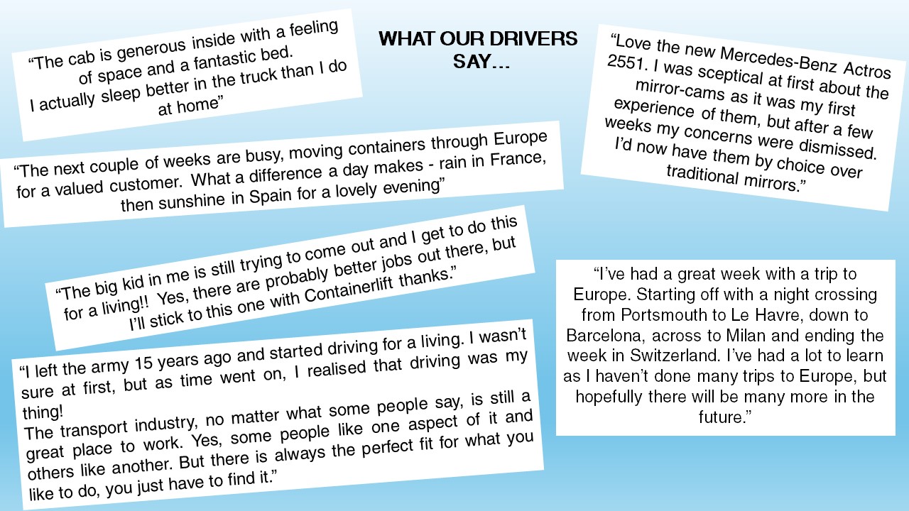 HGV Driver Class 1 - Containerlift.co.uk - Transport/Lifting/Shipping’